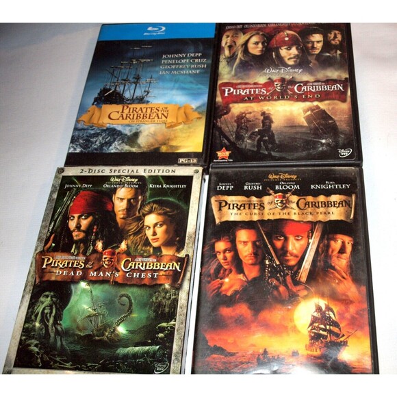 Disney | Media | Pirates Of The Caribbean 2 3 4 Dvd Set 4 On Stranger ...